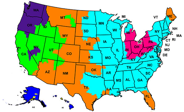 Ground Shipping Maps for Trivantage Distribution Centers | Trivantage