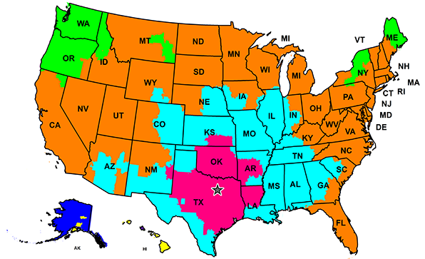 Ground Shipping Maps for Trivantage Distribution Centers | Trivantage