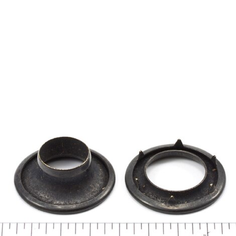 Rolled Rim Grommet with Spur Washer #2 Brass 7/16" Black 1-gr (DISC ...