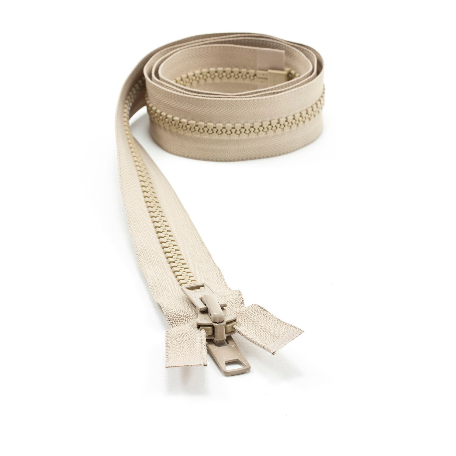 YKK VISLON #10 Separating Zipper Automatic Lock Short Double Pull Metal ...