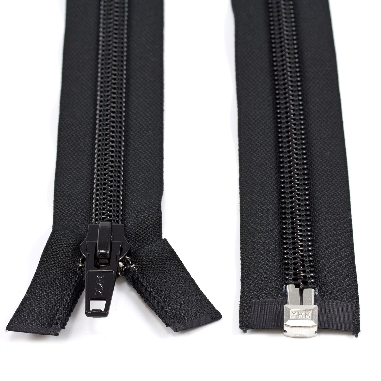 YKK ZIPLON #10 Separating Coil Zipper Automatic Lock Single Pull Metal ...