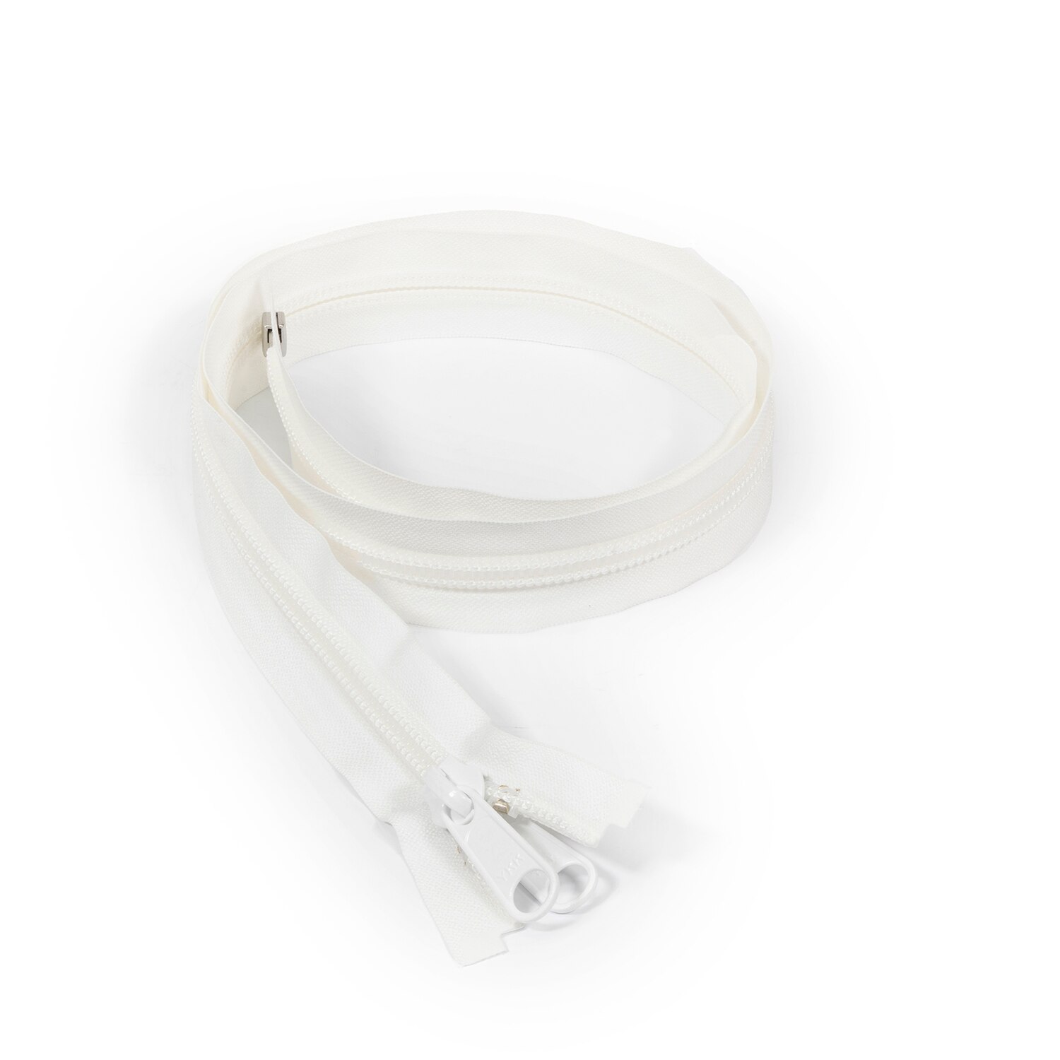 YKK ZIPLON #10 Separating Coil Zipper Non-Locking Double Pull Metal ...