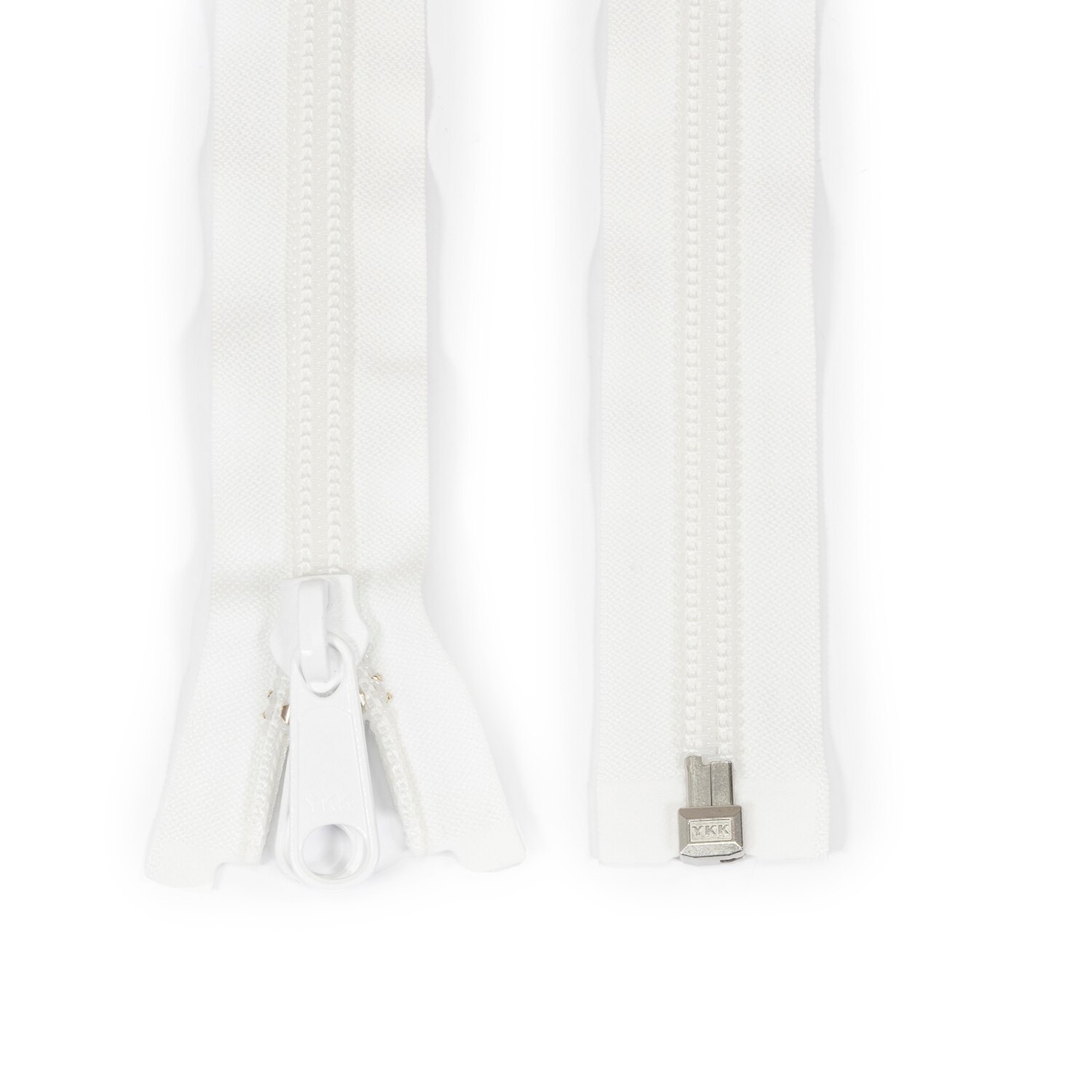 YKK ZIPLON #10 Separating Coil Zipper Non-Locking Double Pull Metal ...